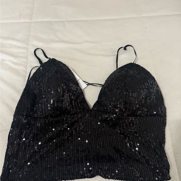 Bozzolo | Tops | Bozzolo Black Sequin Tank Top | Poshmark